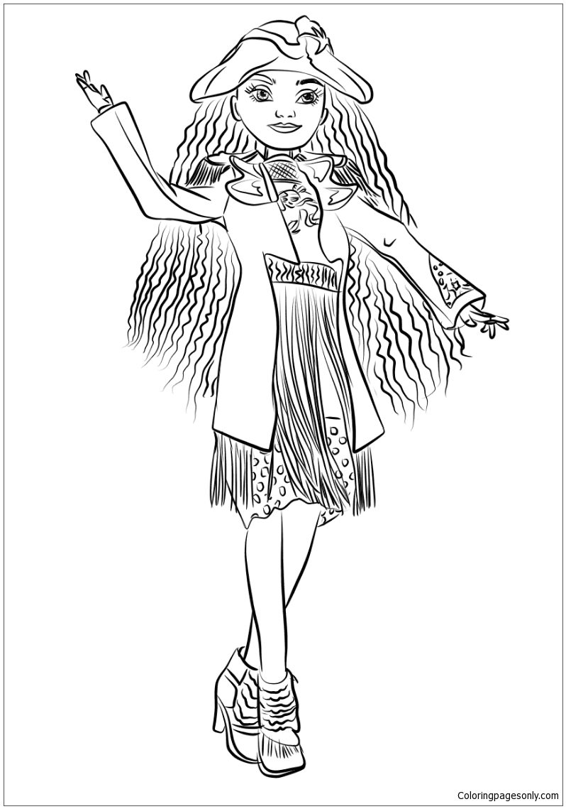 Uma From Descendants Coloring Page Free Coloring Pages Online