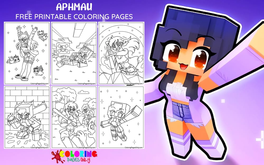 aphmau colouring pictures