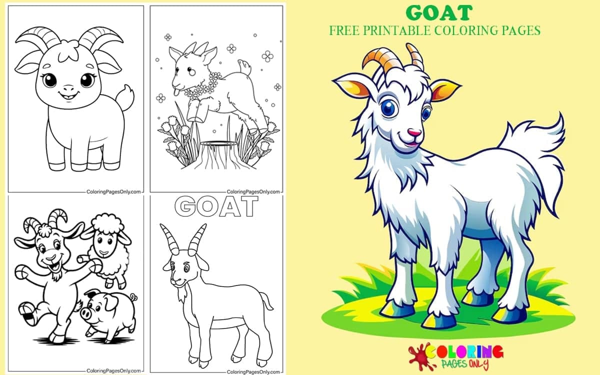 40+ Goat Coloring Pages - Free Printable PDF & Online Coloring