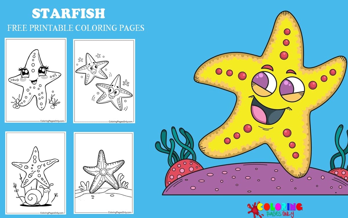 40+ Starfish Coloring Pages - Free Printable PDF & Online Coloring