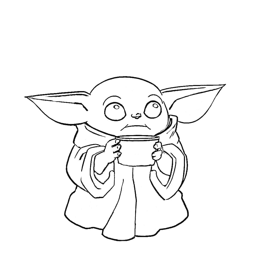Baby Yoda Printable Coloring Pages Baby Yoda Printable Coloring Pages