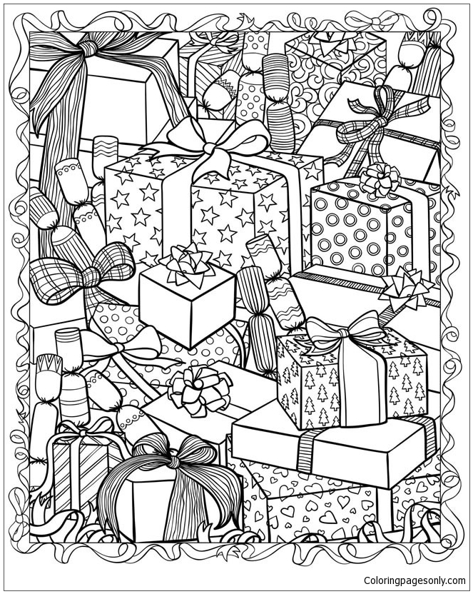 Christmas Presents Coloring Pages Christmas Gifts Coloring Pages 