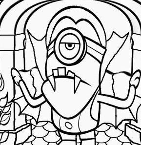 One Eyed Minion Coloring Pages