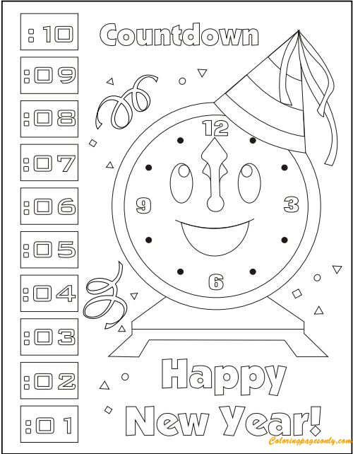 Countdown Coloring Pages