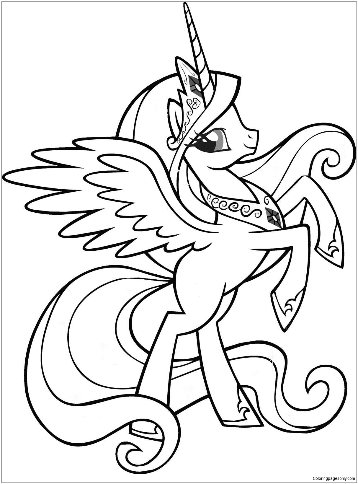 Cute Unicorn-image 4 Coloring Pages - Cartoons Coloring Pages ... Cute Unicorn-image 4 Coloring Pages - Cartoons Coloring Pages ...