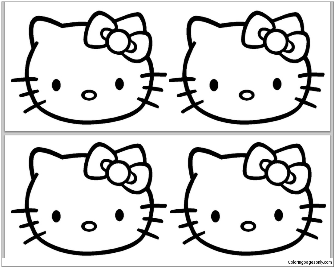 Hello Kitty Face Template