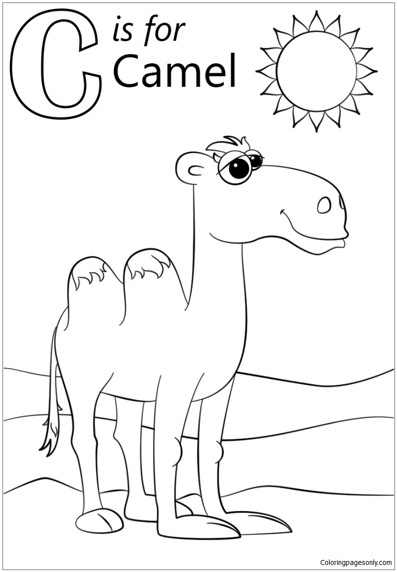 Letter C Is For Camel Coloring Pages Alphabet Coloring Pages 