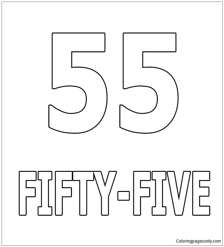 Number Five Coloring Page