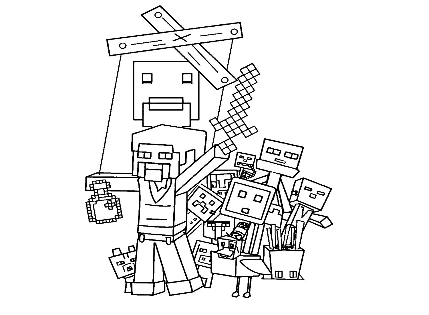 Minecraft Coloring Pages Skydoesminecraft