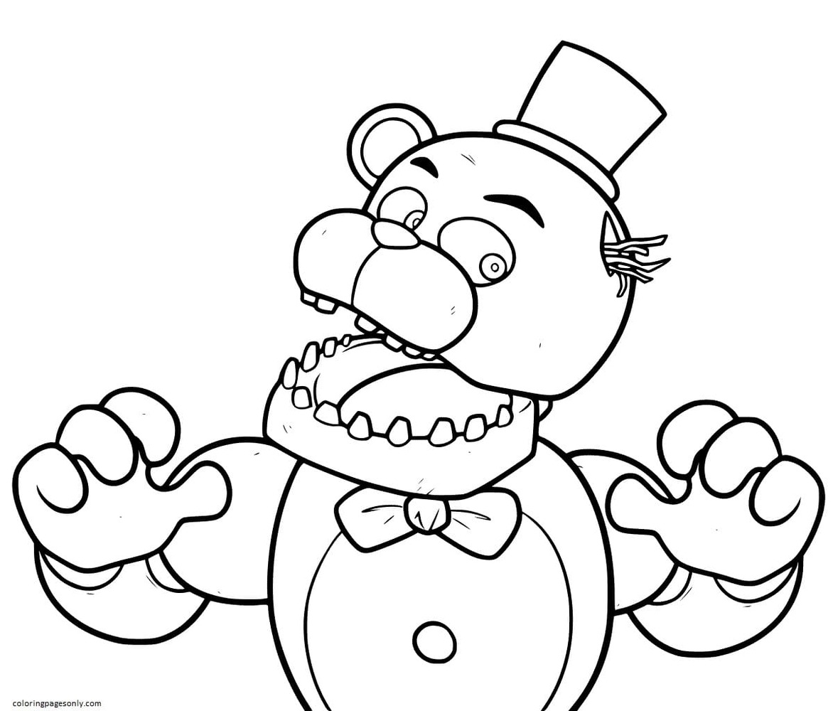 Five Nights At Freddy s 1 Coloring Page Free Printable Coloring Pages
