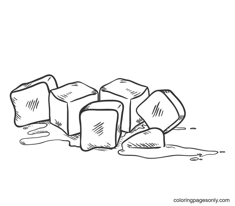 Coloring Pages Of Ice Cubes