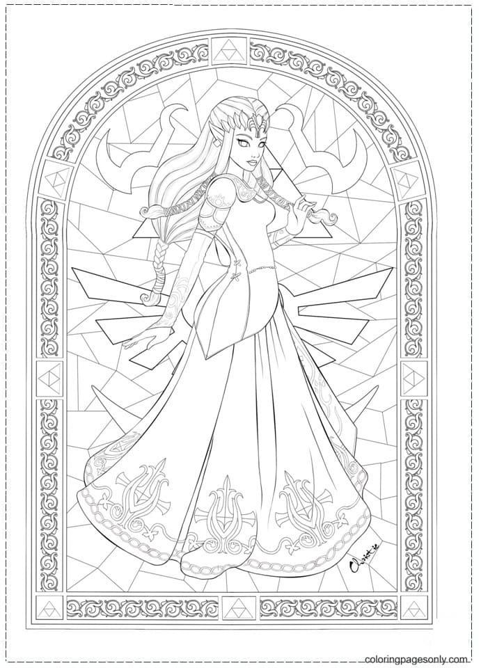 Zelda Coloring Pages For Adults