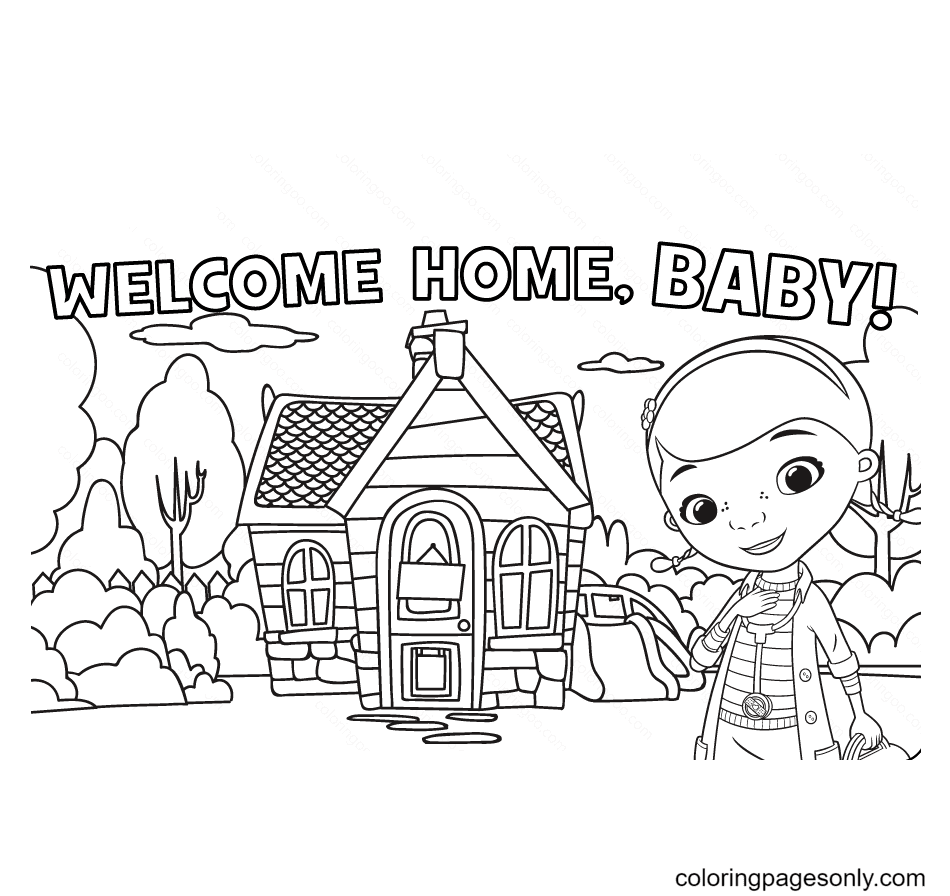 Welcome Home Coloring Pages For Kids