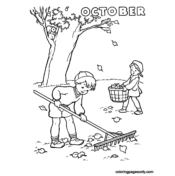 October Coloring Pages - Coloring Pages For Kids And Adults