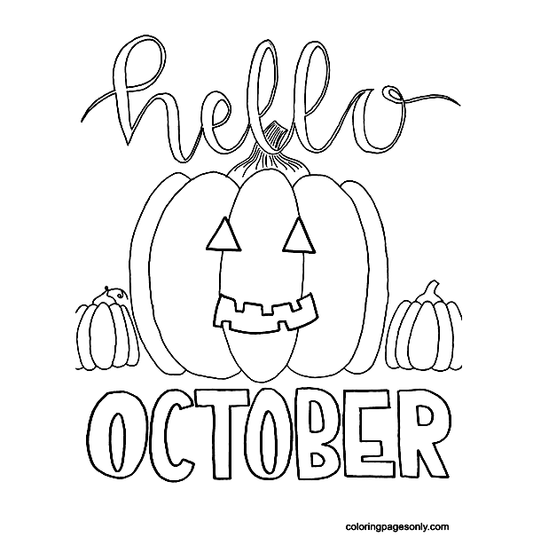 October Coloring Pages - Coloring Pages For Kids And Adults