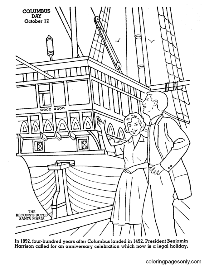 Christopher Columbus Coloring Pages Free