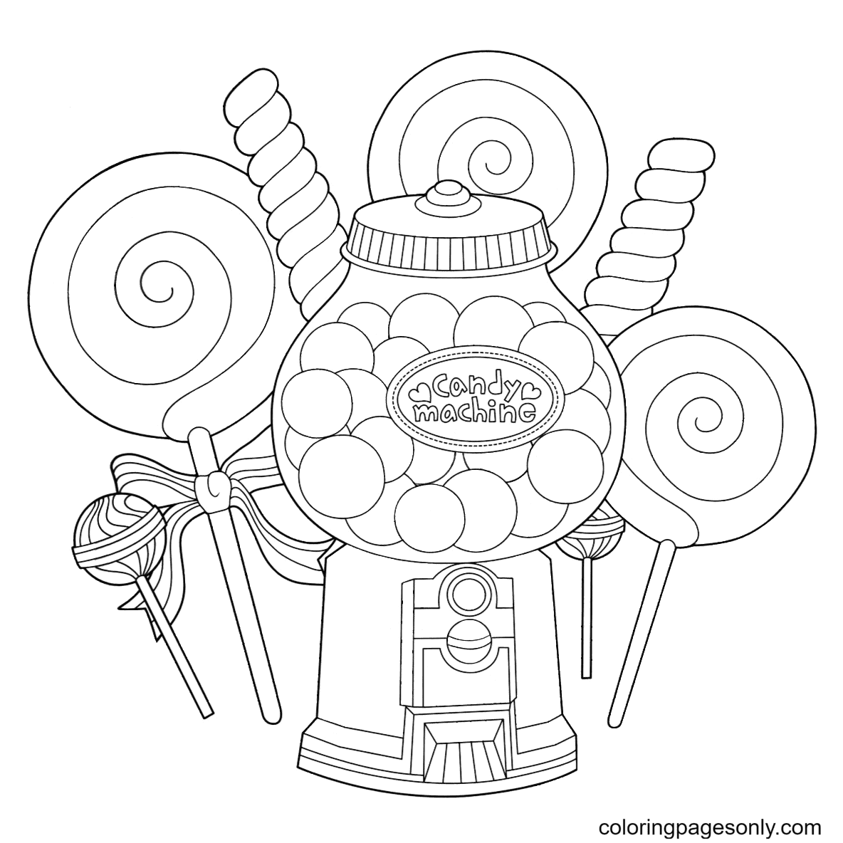 Types Of Candies Coloring Pages Candy Coloring Pages Coloring Pages 