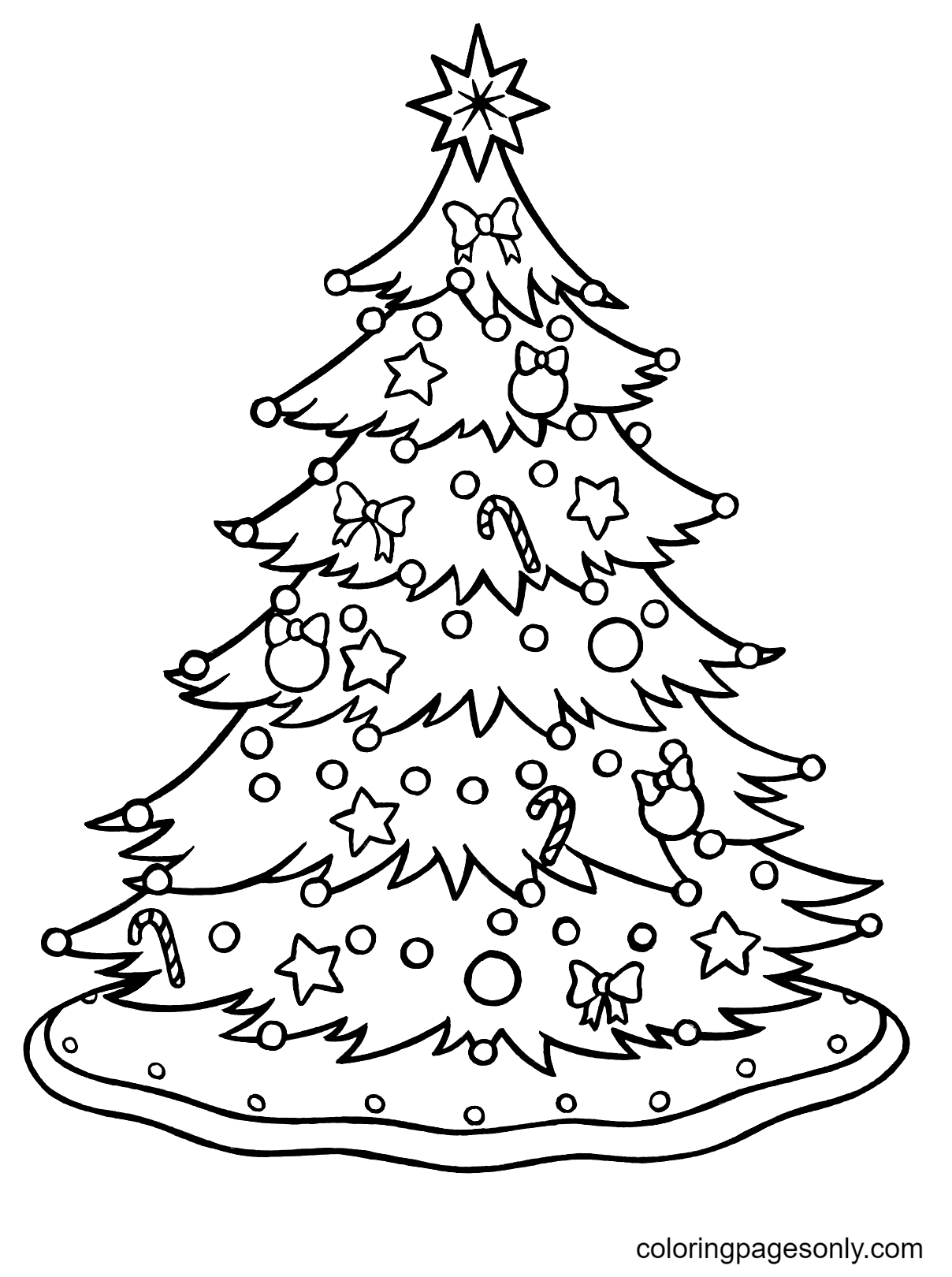 Christmas Coloring Tree Christmas Coloring Tree