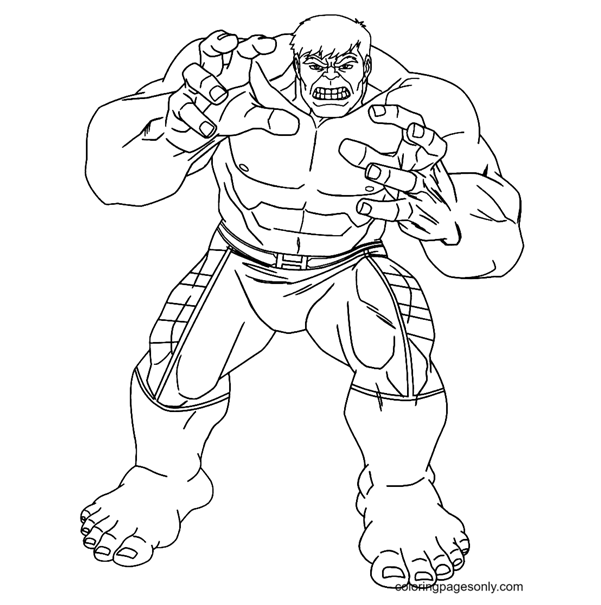 Coloriage Hulk - Coloriages pour enfants et adultes