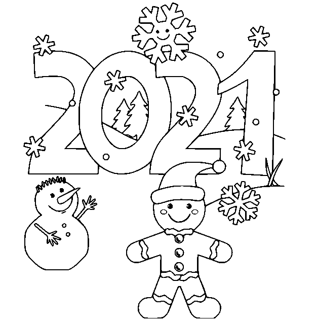 Gingerbread Man Running Coloring Page