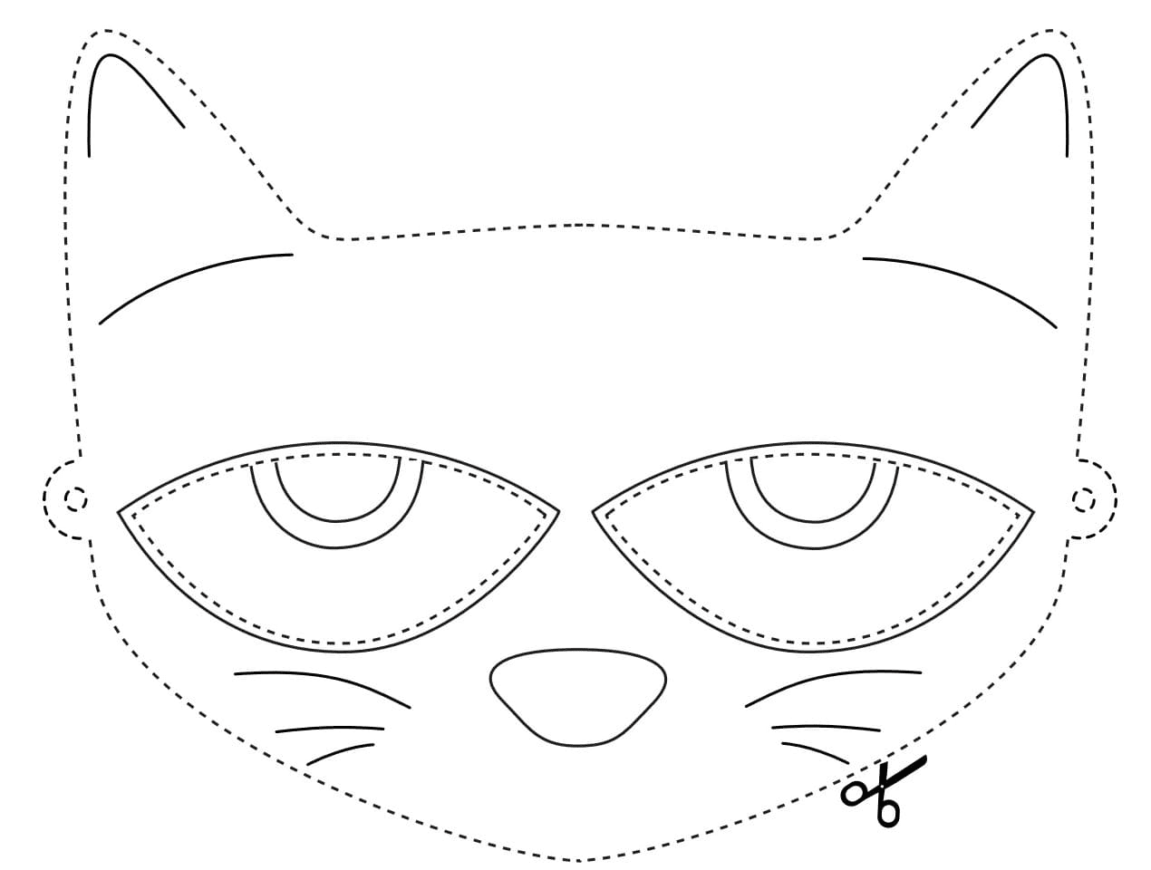 Waise Streng Baumeister Cat Mask Template Veraltet In Gefahr berraschung