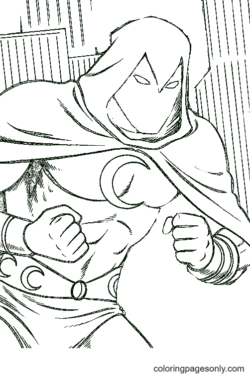 Moon Knight Coloring Pages