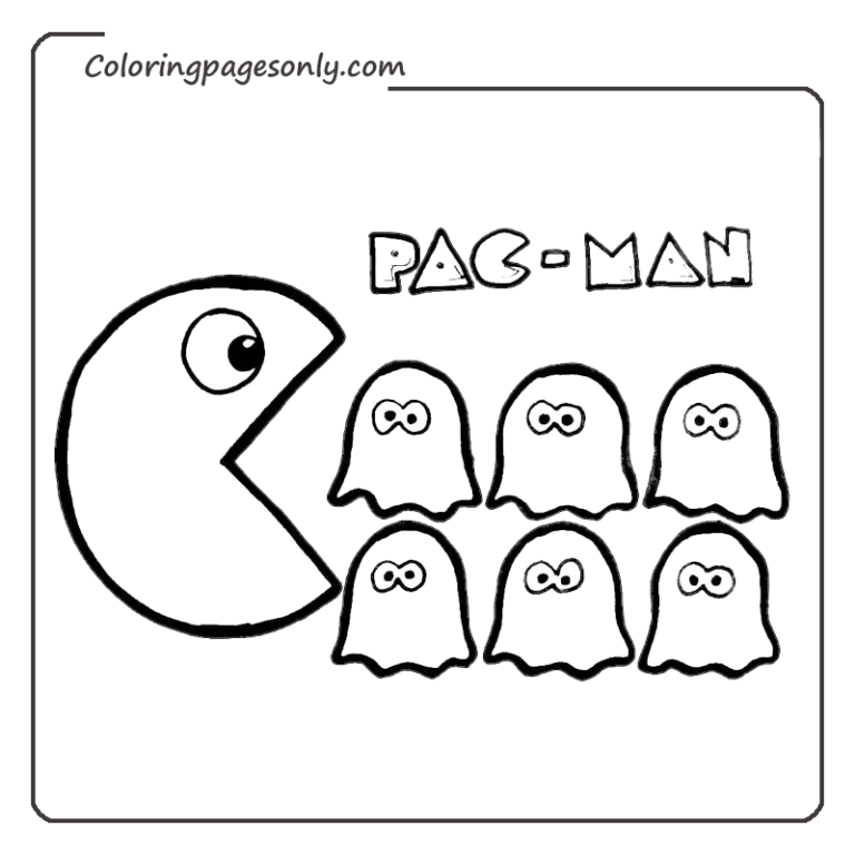 Pac Man Coloring Pages - Free Printable Coloring Pages