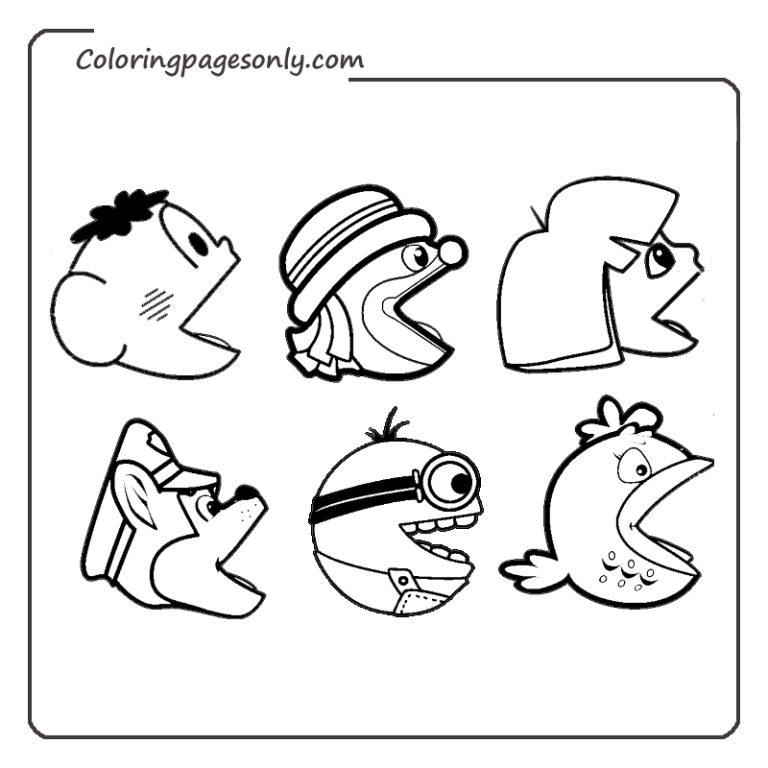 46 Free Printable Pac Man Coloring Pages