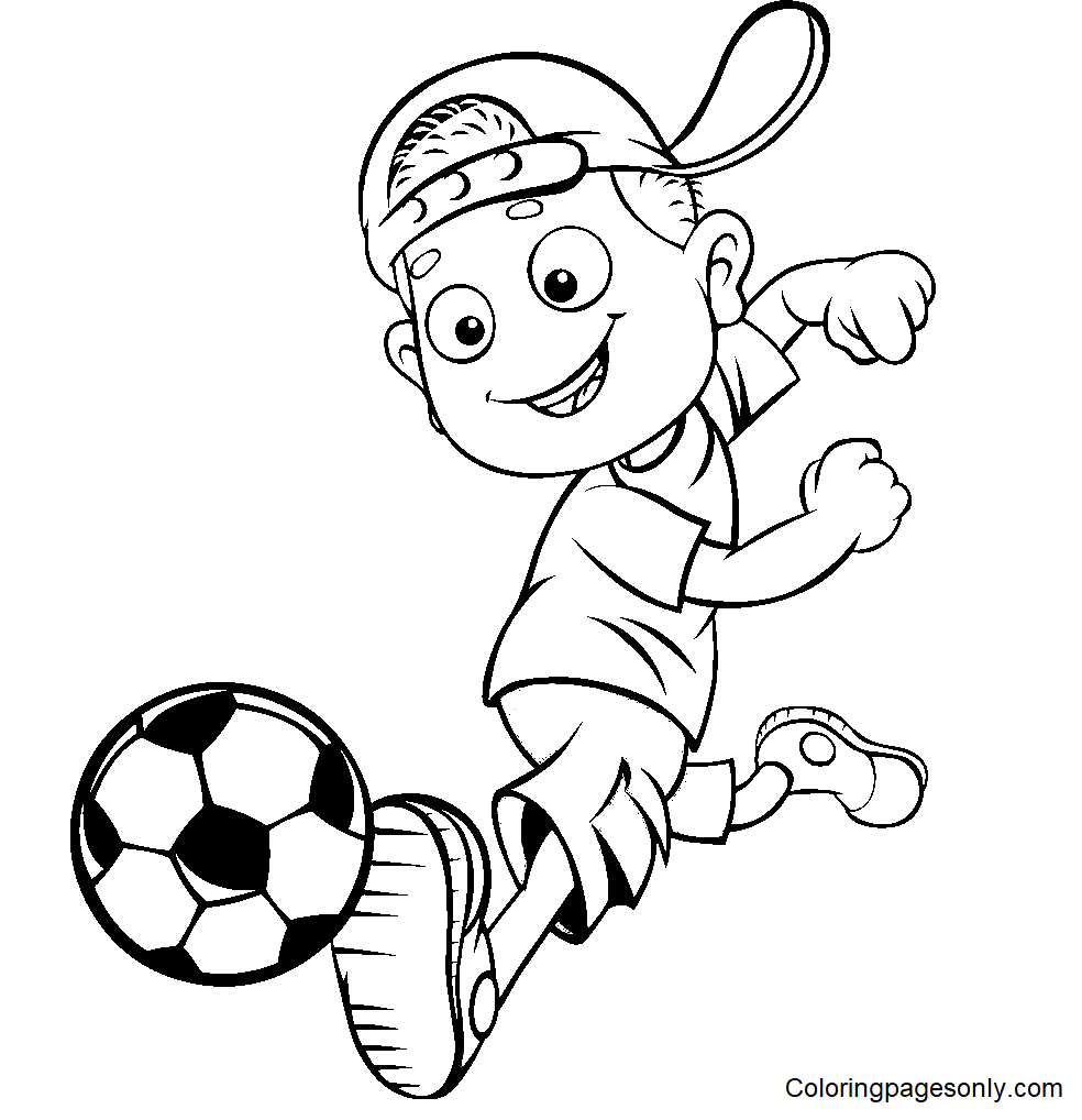 I Love Soccer Coloring Page