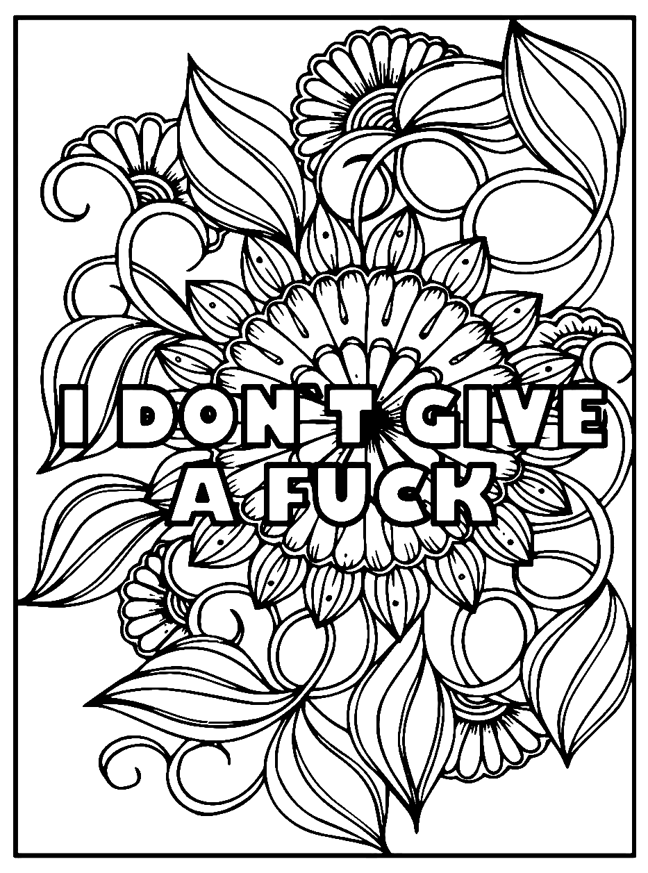 Swear Word For Adults Coloring Pages Swear Word Coloring Pages 