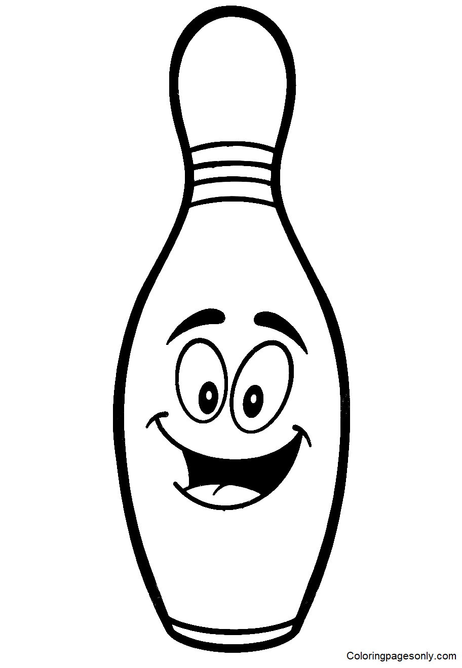 Bowling Template Pins Clipart Clip Printable Outline Cliparts Party Ten