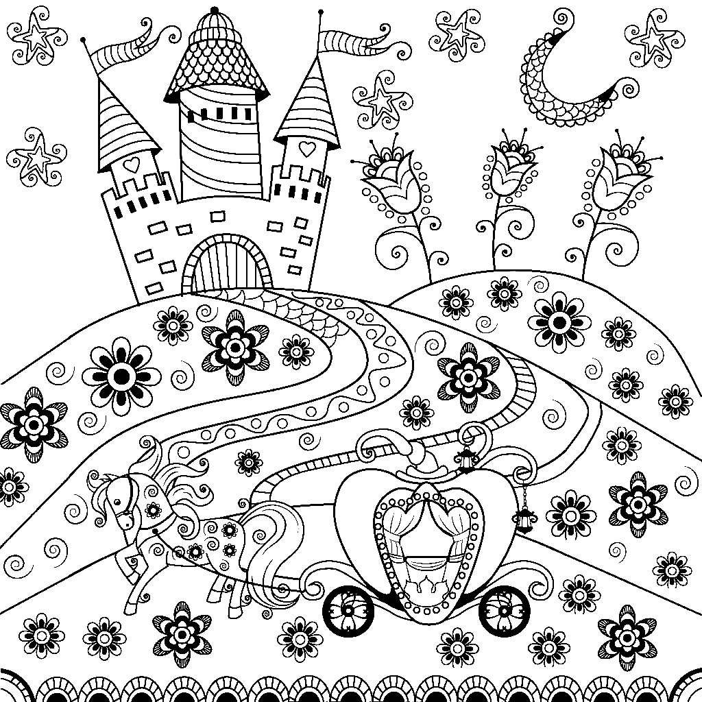 Candy Castle Coloring Page