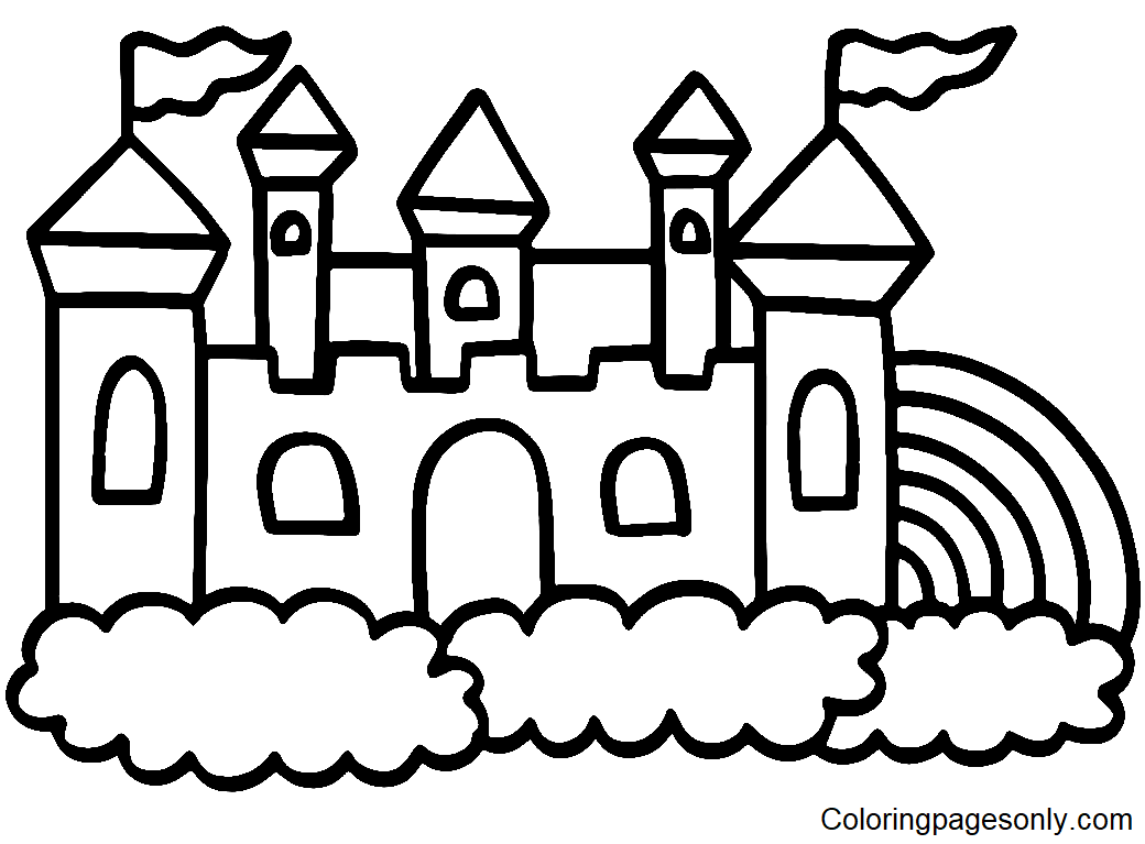 Candy Castle Coloring Page