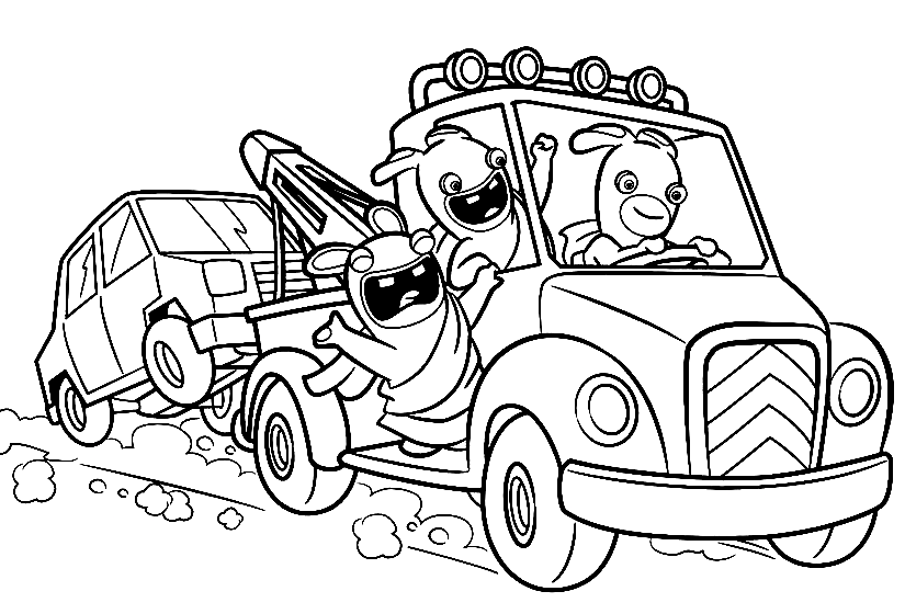 Rayman Raving Rabbids Coloring Pages
