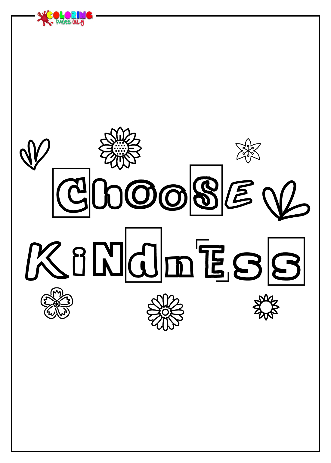 20 Free Kindness Coloring Pages ColoringPagesOnly