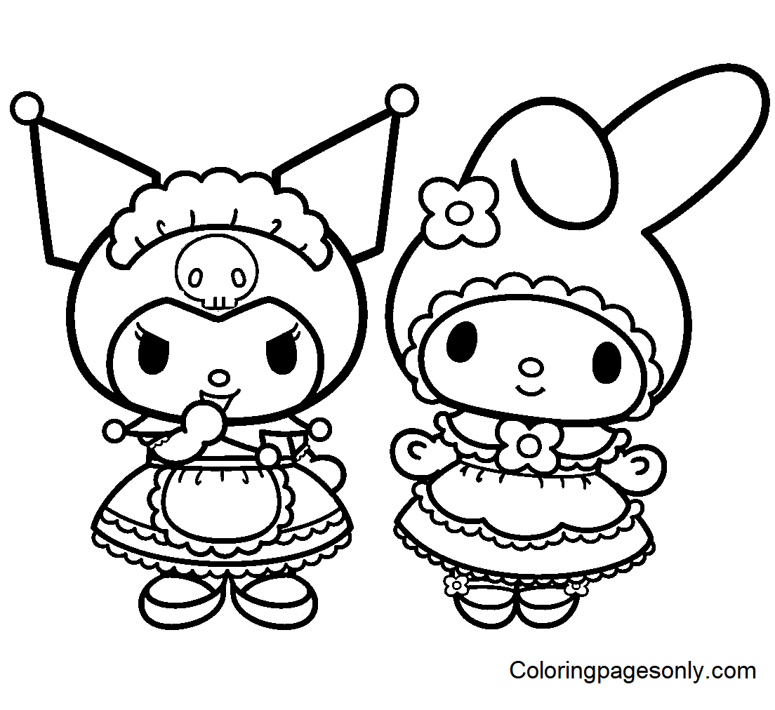 Printable My Melody And Kuromi Coloring Pages Prntbl Printable My Melody And Kuromi Coloring Pages Prntbl