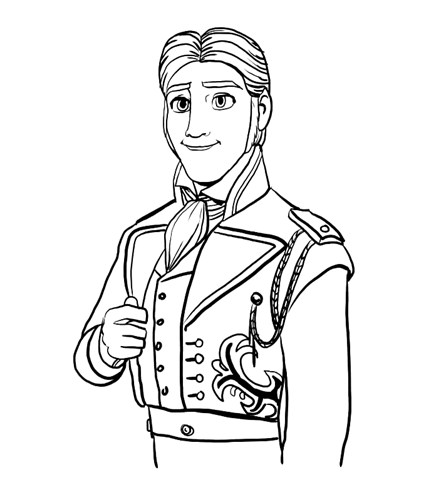 Frozen Hans Coloring Pages