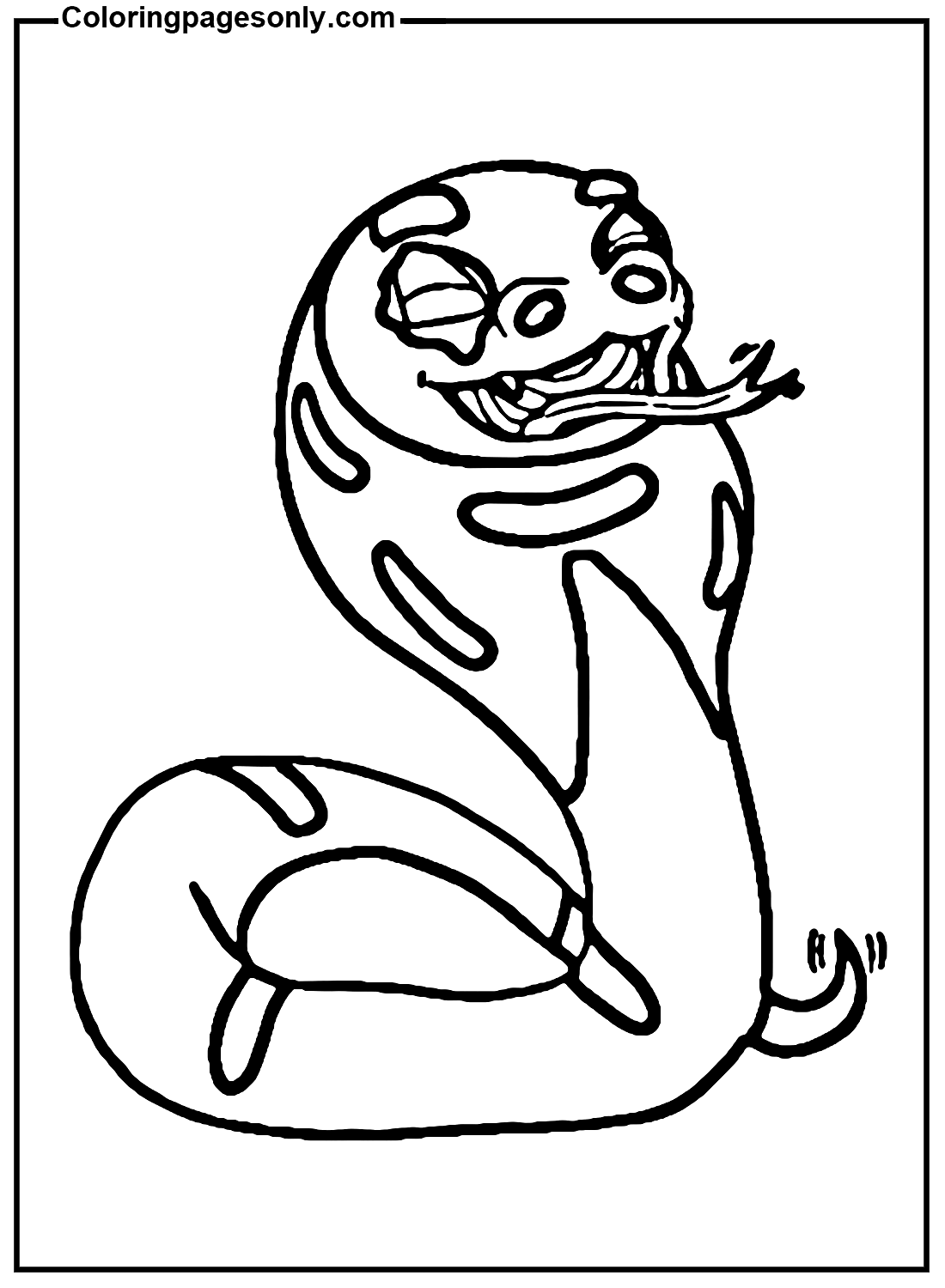 Silicobra Coloring Page In Black And White Pokemon Ready For Download