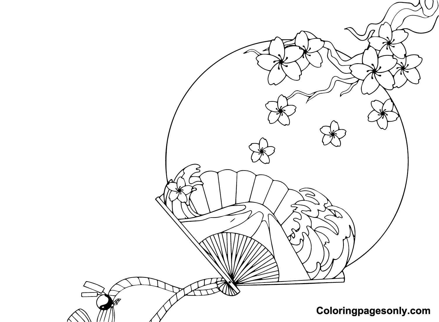 Japanese Cherry Blossom Coloring Japanese Cherry Blossom Coloring