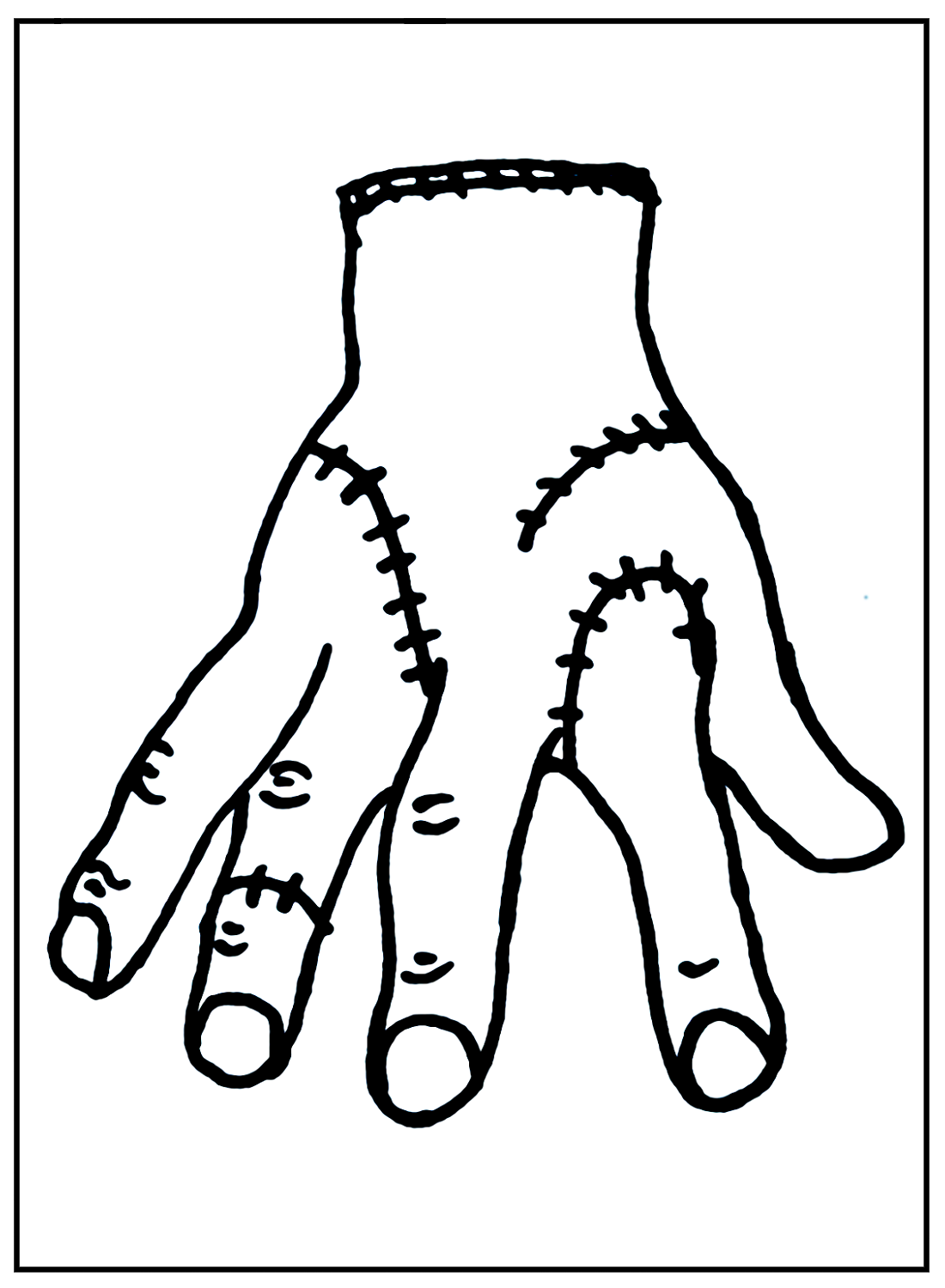 Wow Pods Thing In Wednesday Addams Coloring Page - Free Printable ...