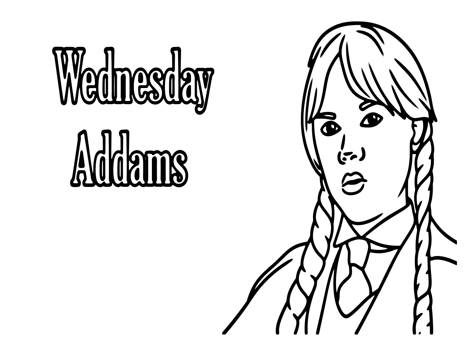 Goo Goo Muck - Wednesday Addams Dance Coloring Pages - Wednesday ...