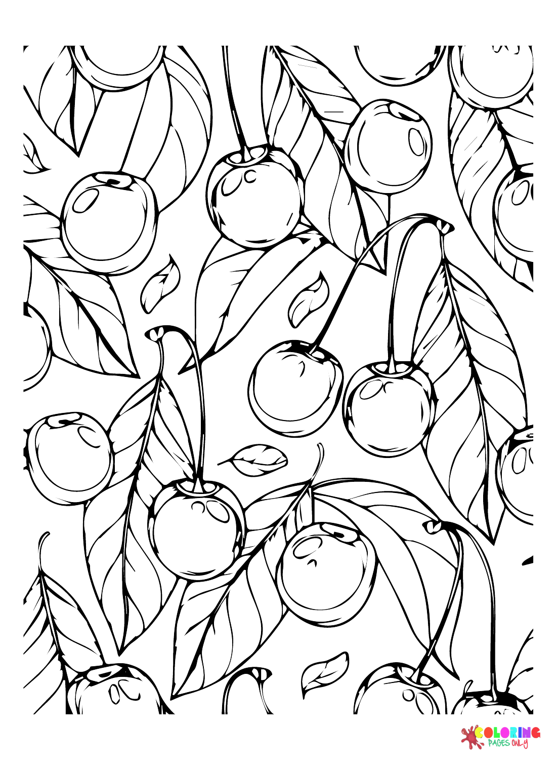 25 Cherry Coloring Pages ColoringPagesOnly 25 Cherry Coloring Pages ColoringPagesOnly