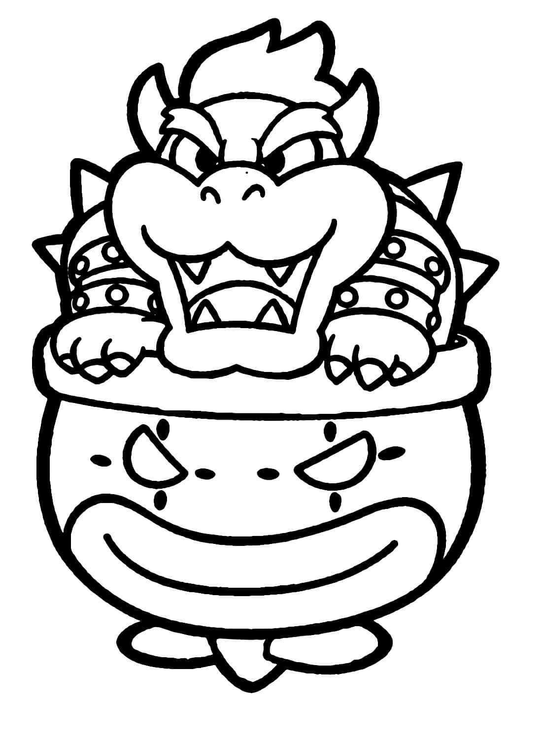 Paper Bowser Coloring Pages