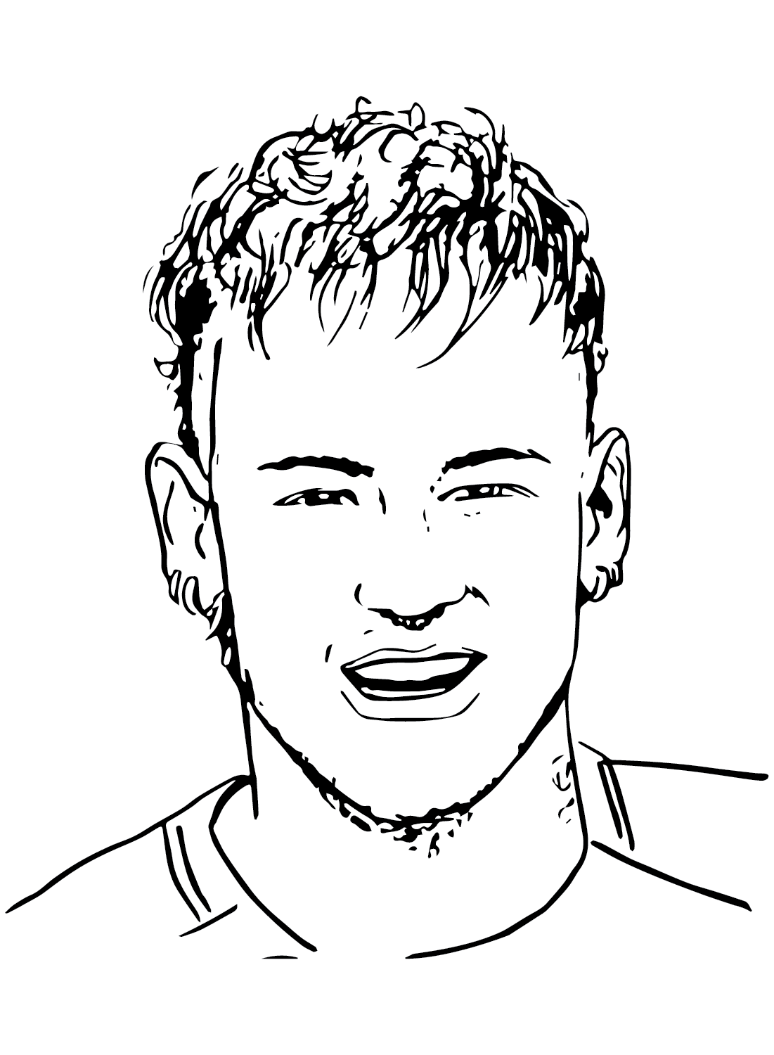 Neymar Soccer Players Coloring Pages Neymar Soccer Players Coloring Pages