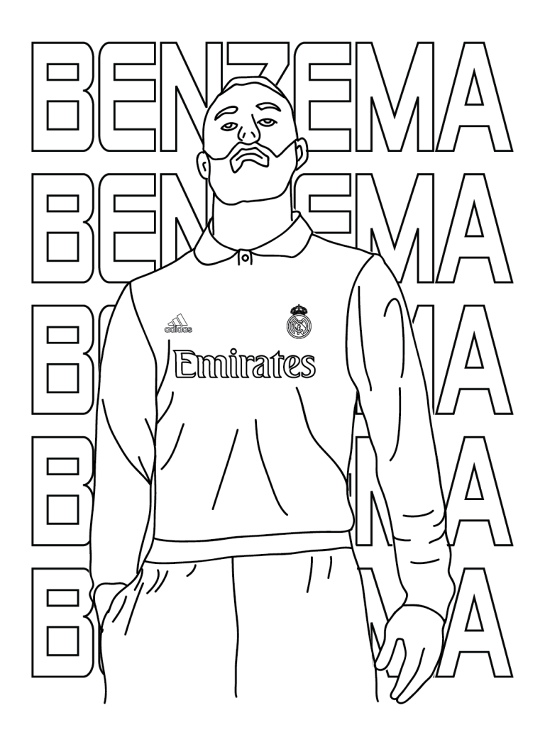 Karim Benzema Coloring Pages - Free Printable PDF & Online Coloring
