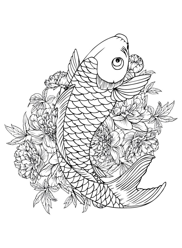 20+ Carp Coloring Pages - Free Printable PDF & Online Coloring