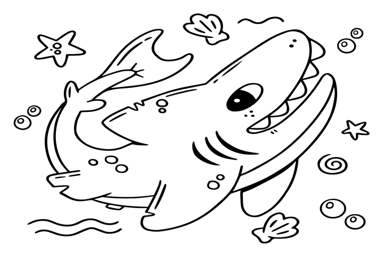 20+ Great White Shark Coloring Pages - Free Printable PDF & Online Coloring