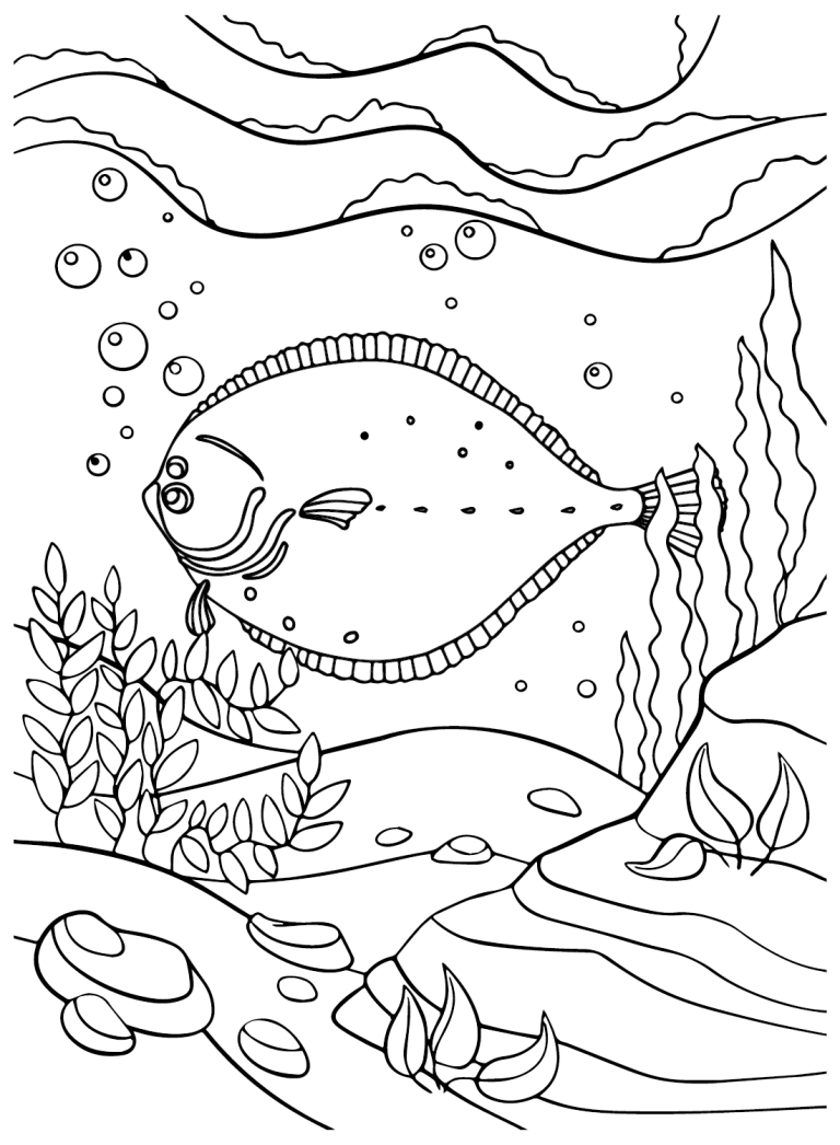 20+ Halibut Coloring Pages - Free Printable PDF & Online Coloring