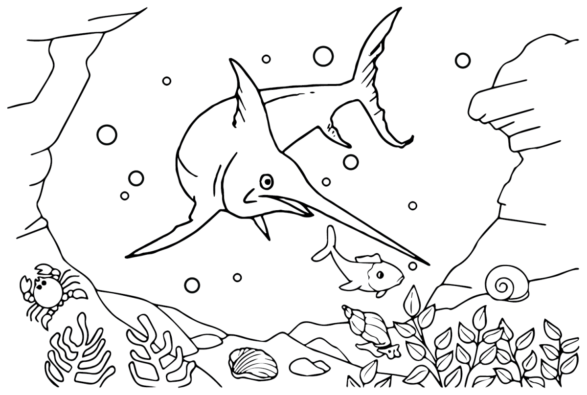 20+ Swordfish Coloring Pages - Free Printable PDF & Online Coloring