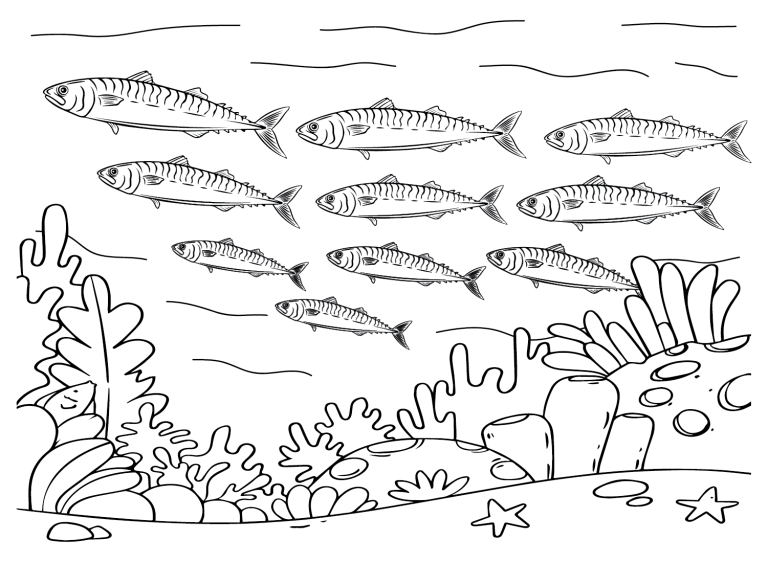 20+ Mackerel Coloring Pages - Free Printable PDF & Online Coloring
